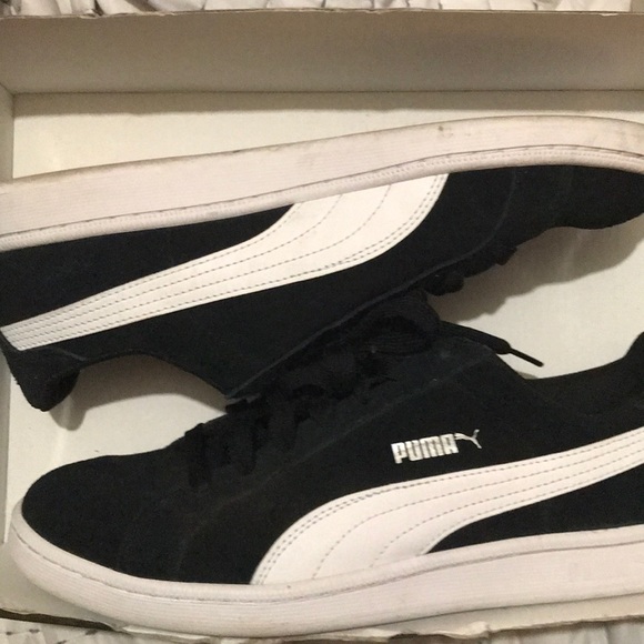Puma | Shoes | Puma Suade Black And White | Poshmark